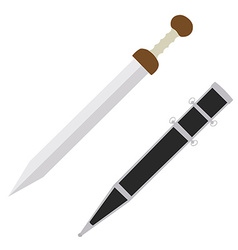 Roman swords and wreath Royalty Free Vector Image