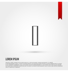 Horizontal film strip with blank frames curls Vector Image