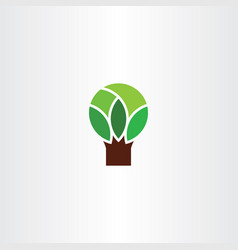 Bio logo element green leaves icon Royalty Free Vector Image
