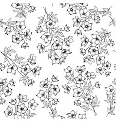 Seamless pattern with branches of blooming tree Vector Image