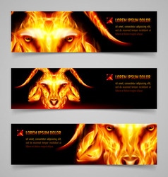 Fire banners Royalty Free Vector Image - VectorStock