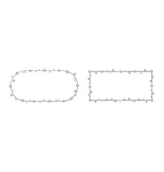 Floral botanical frame template rectangular Vector Image