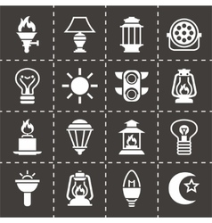 Military icons symbol set on green Royalty Free Vector Image