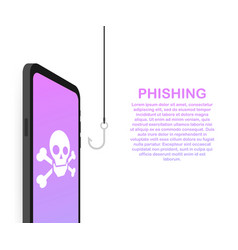 Phishing scam hacker attack Royalty Free Vector Image