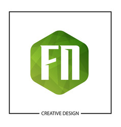 Initial letter logo fn template design Royalty Free Vector