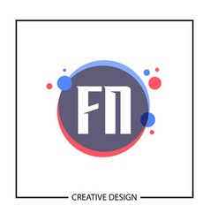 Initial letter logo fn template design Royalty Free Vector