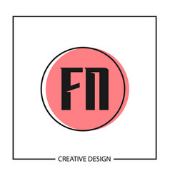 Initial letter logo fn template design Royalty Free Vector
