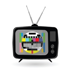 Retro tv with color frame Royalty Free Vector Image