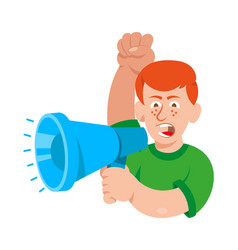 Man on protest Royalty Free Vector Image - VectorStock