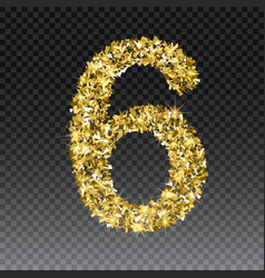Gold glittering letter g shining golden Royalty Free Vector