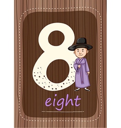 Number eight Royalty Free Vector Image - VectorStock