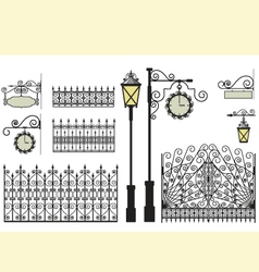 Forged iron gate Royalty Free Vector Image - VectorStock