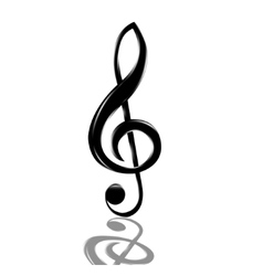 Blue treble clef Royalty Free Vector Image - VectorStock