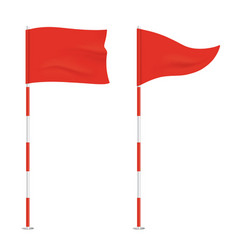 Red golf flag Royalty Free Vector Image - VectorStock