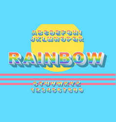 80 s retro alphabet hand drawn letters Royalty Free Vector