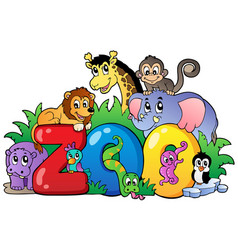 Various cute african animals 1 Royalty Free Vector Image