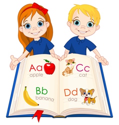 Little girl cartoon studying Royalty Free Vector Image