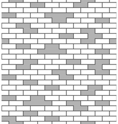 Grey brick wall texture seamless background Vector Image
