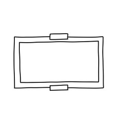 Doodle frames rectangle hand drawn borders Vector Image