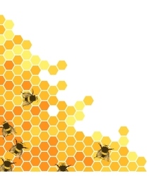 Happy bees frame background Royalty Free Vector Image