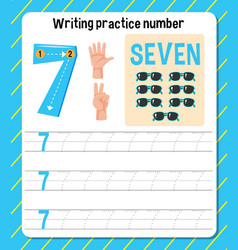 Count cut and paste maths worksheet for children Vector Image