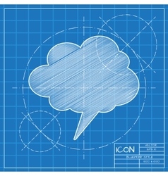 Callout cloud icon eps10 Royalty Free Vector Image
