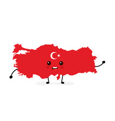 Cute funny smiling happy france map Royalty Free Vector