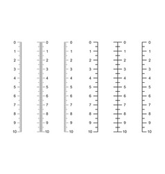 Parts of ruler scale inch divided into fractions Vector Image