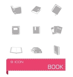 Basic books icon set isolated Royalty Free Vector Image