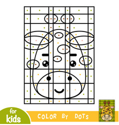 Color dots game for children elephant Royalty Free Vector