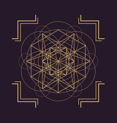 Watercolor sacred geometry Royalty Free Vector Image