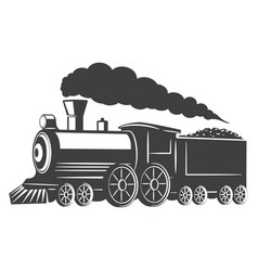 Retro train isolated on white background design Vector Image