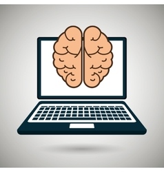 Cartoon computer icon Royalty Free Vector Image