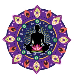 Geometric yoga design Royalty Free Vector Image