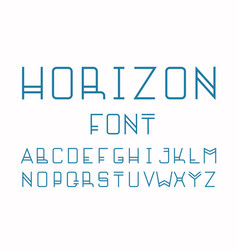 Horizon font alphabet Royalty Free Vector Image