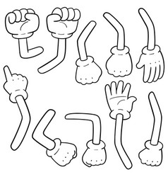 Set of cartoon arm Royalty Free Vector Image - VectorStock