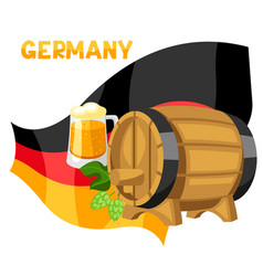 German icons set germany national traditional Vector Image