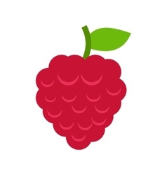 Raspberry fruit cartoon colored clipart Royalty Free Vector