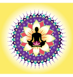 Geometric yoga design Royalty Free Vector Image