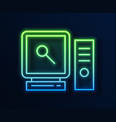 Computer gadgets neon label Royalty Free Vector Image