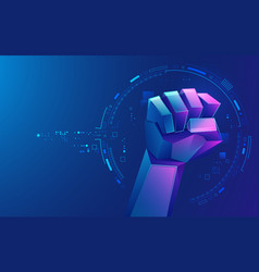 Futuristic hand Royalty Free Vector Image - VectorStock