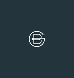 Initial letter gb logo design template Royalty Free Vector