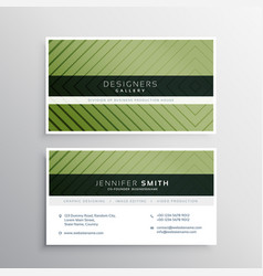 Clean green visit card Royalty Free Vector Image