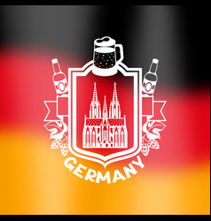German icons set germany national traditional Vector Image