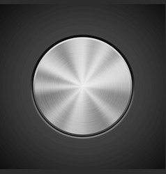 Metallic volume button icon Royalty Free Vector Image