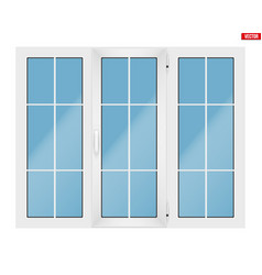 Three section window Royalty Free Vector Image