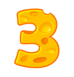 Cute avocado number 6 digit six Royalty Free Vector Image