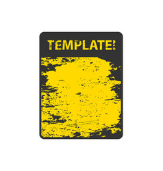 Danger sign isolated warning label empty template Vector Image