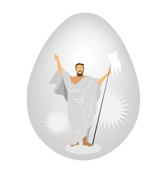 Holy bible with wooden cross and easter eggs Vector Image