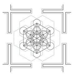 Buddhism sacred geometry design Royalty Free Vector Image